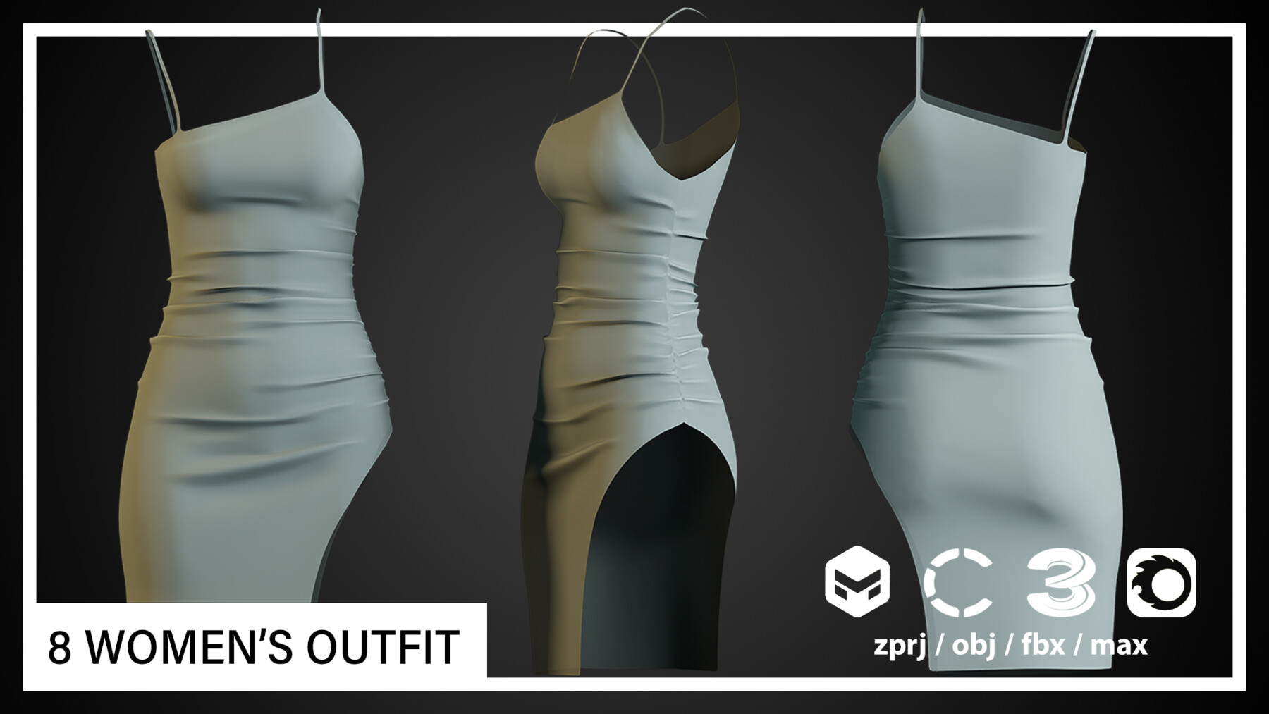 ArtStation - 8 WOMEN'S OUTFIT | Game Assets