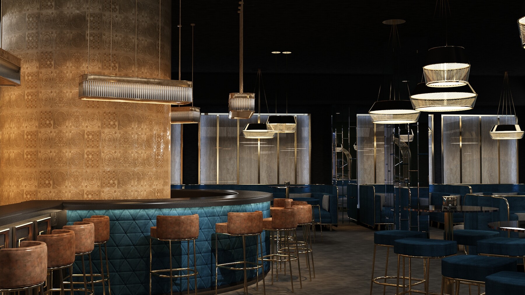 ArtStation - 3D Luxury night club bar interior design | Resources