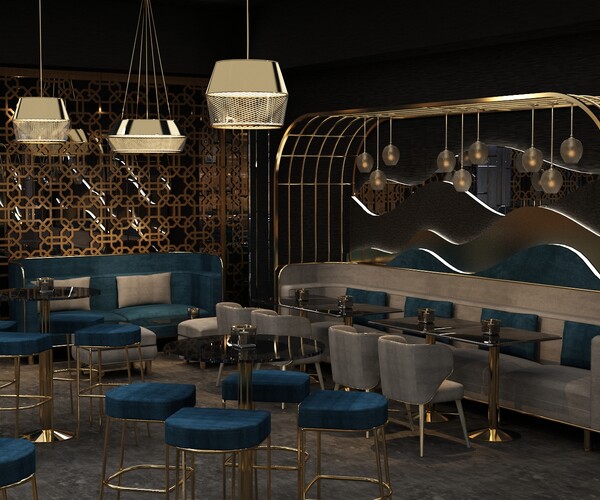ArtStation - 3D Luxury night club bar interior design | Resources