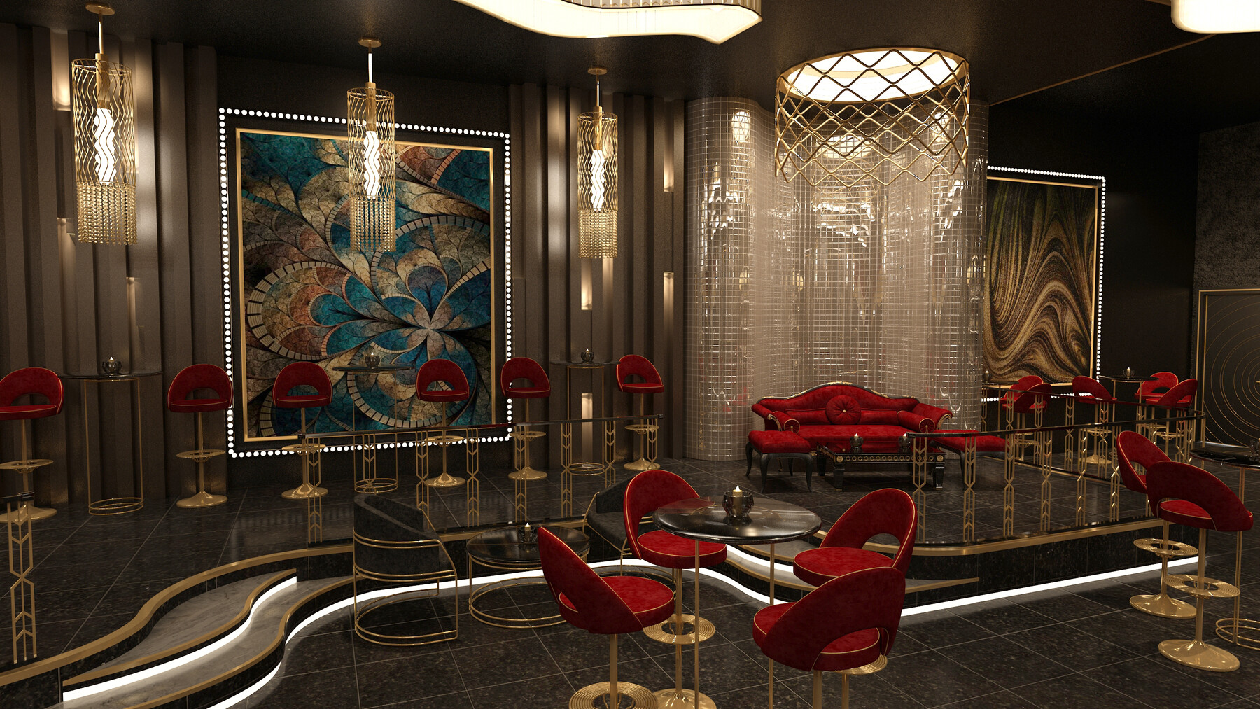 ArtStation - Luxury nightclub bar interior design | Resources