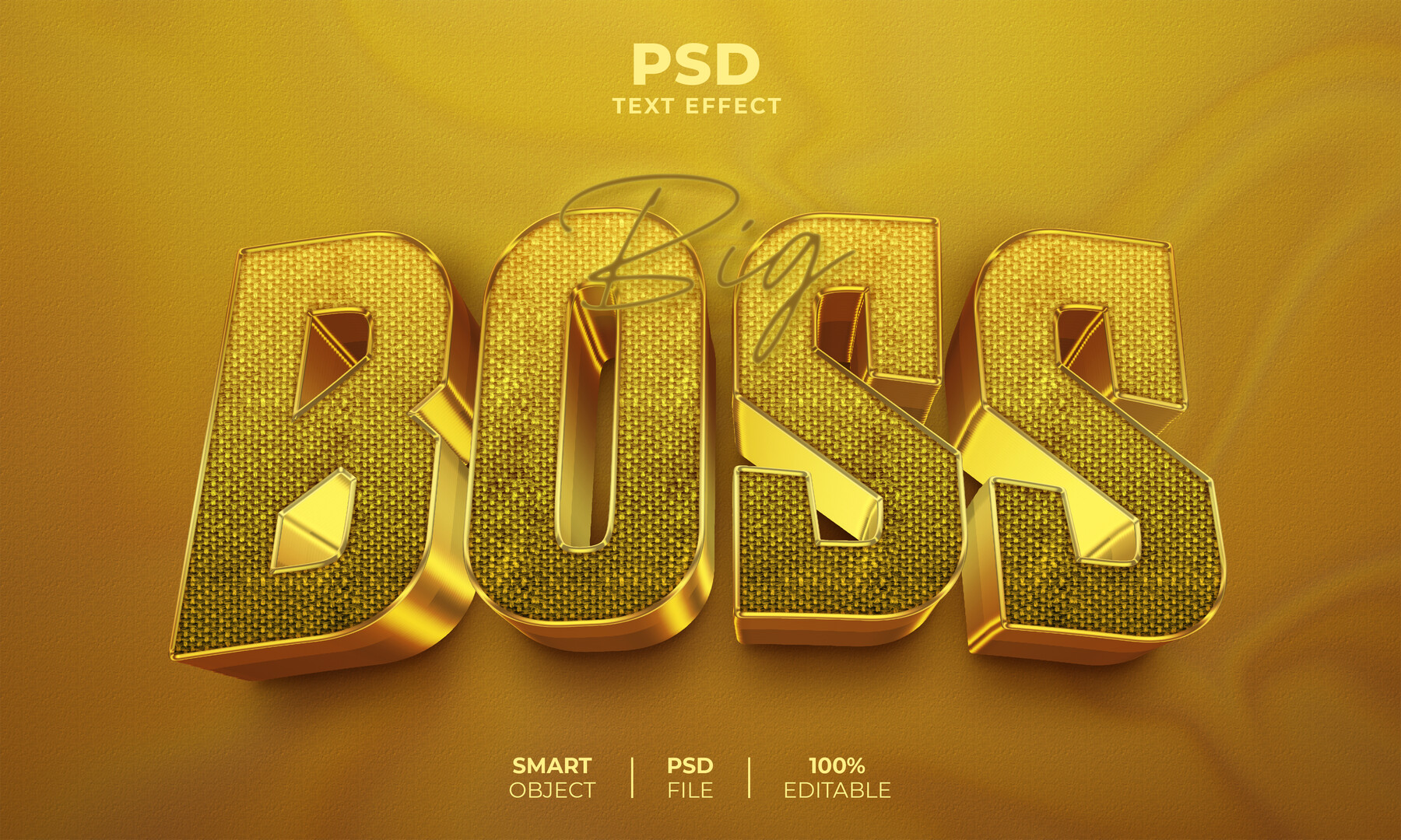 ArtStation - 3D Boss PSD fully editable text effect. Layer style PSD ...