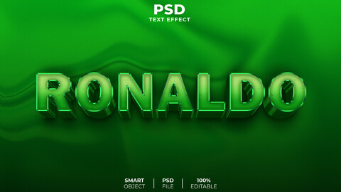 ArtStation - 3D Ronaldo PSD fully editable text effect. Layer style PSD ...