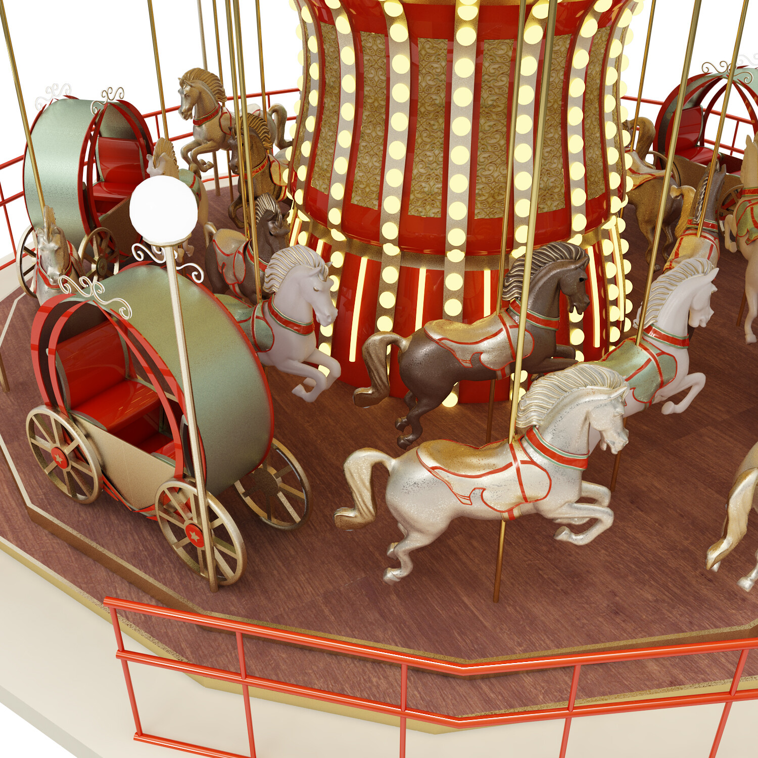 ArtStation - Carousel 3ds max standart model and 3d printable model | Resources