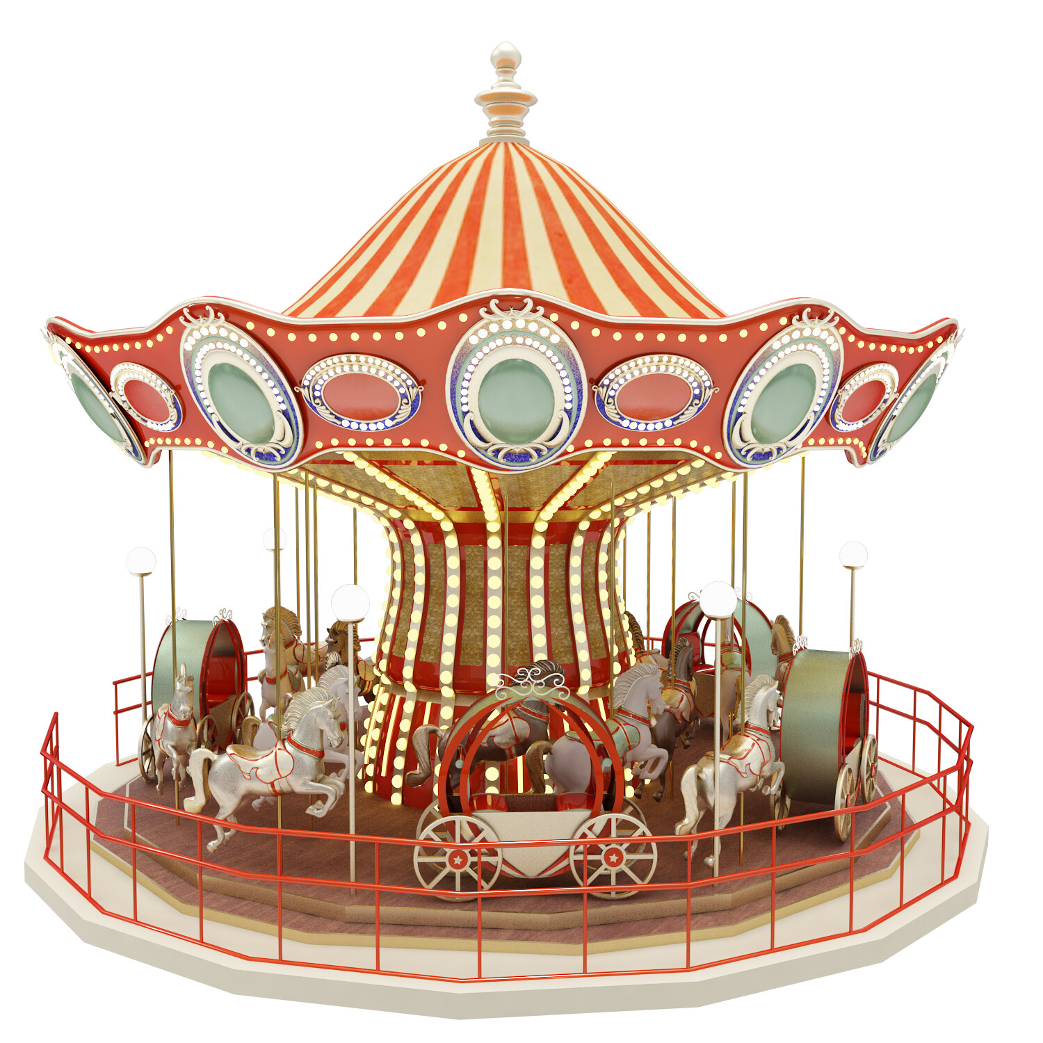 ArtStation - Carousel 3ds max standart model and 3d printable model ...