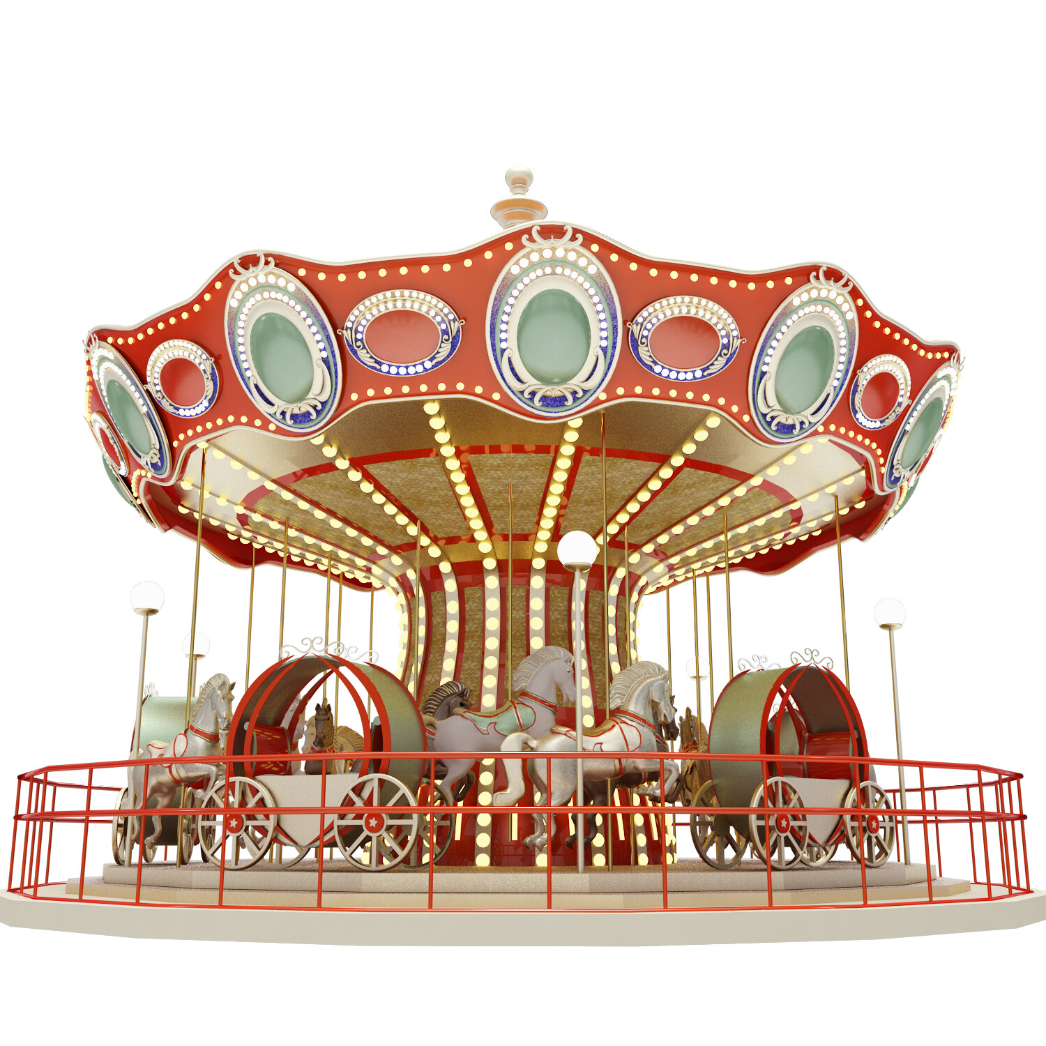 ArtStation - Carousel 3ds max standart model and 3d printable model | Resources