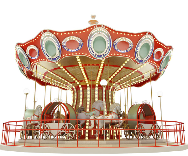 ArtStation - Carousel 3ds max standart model and 3d printable model ...