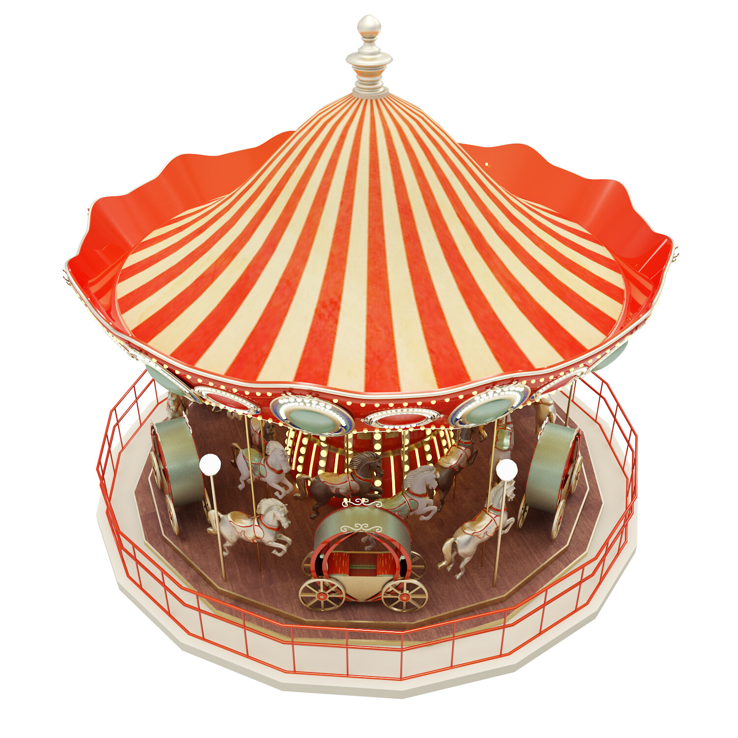 ArtStation - Carousel 3ds max standart model and 3d printable model ...