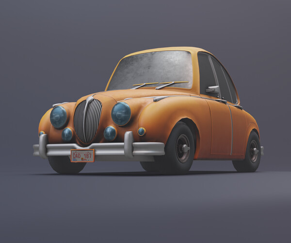 ArtStation - Low Poly Stylized Cartoon Car | Game Assets