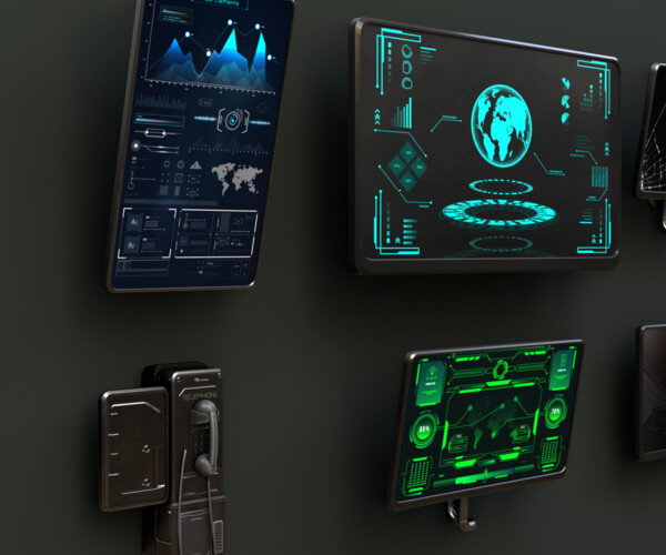 ArtStation - Monitors Dirty Props pack | Game Assets
