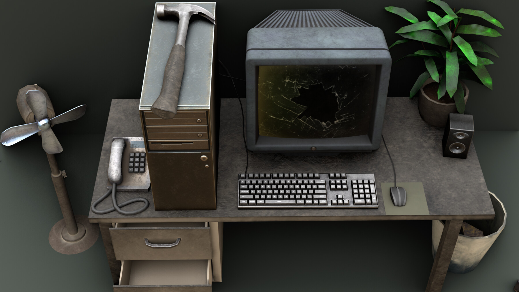 ArtStation - Monitors Dirty Props pack | Game Assets