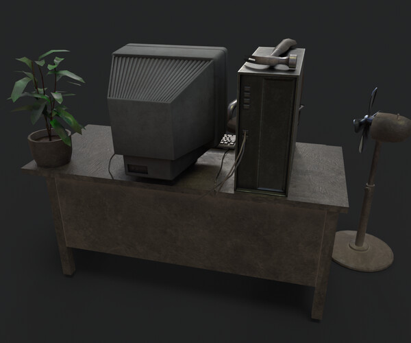 ArtStation - Monitors Dirty Props pack | Game Assets