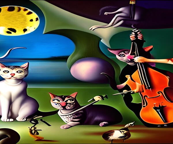 ArtStation - Jazz Cats Waiting For The Band Leader | Artworks