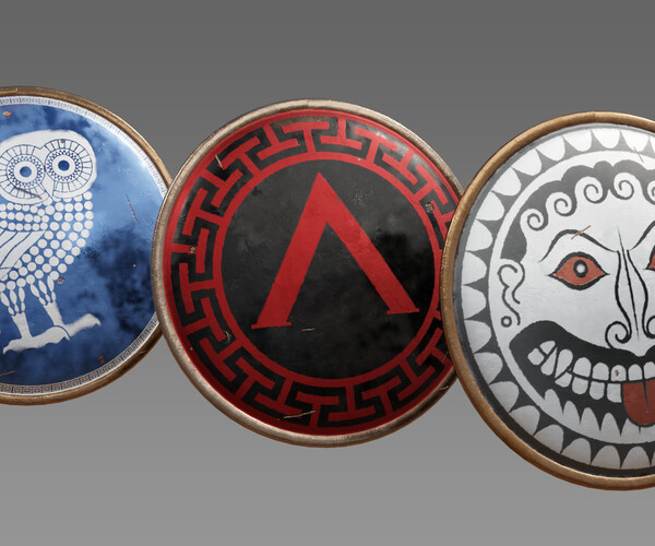 ArtStation - Low-Poly Game Ready Ancient Greek Battle Gear Pack | Game ...