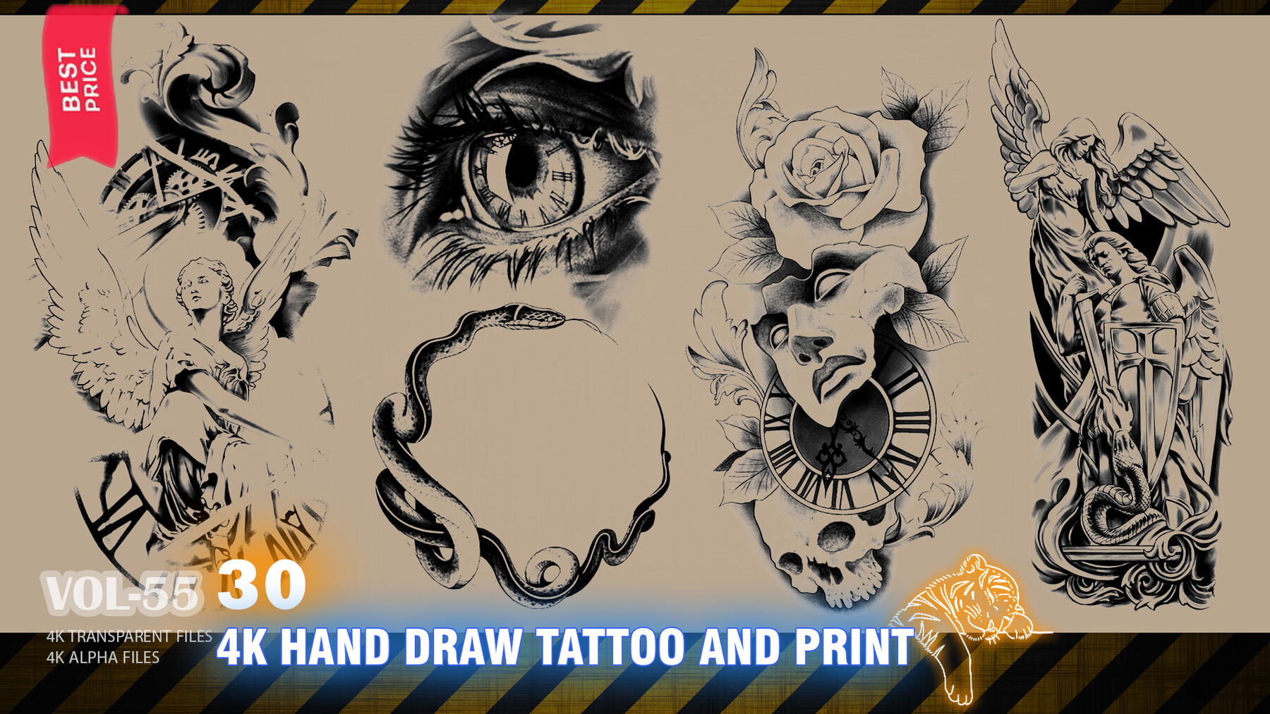 ArtStation - 30 4K HAND DRAW TATTOO AND PRINT - HIGH QYALITY ...