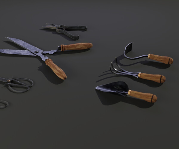 ArtStation - Vintage Gardening Pack Part One - Small Tools | Game Assets