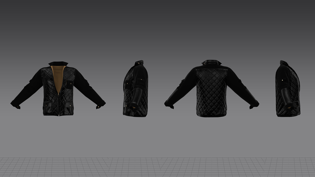 ArtStation - Men Jacket / Marvelous Designer , Clo3d Project + OBJ ...
