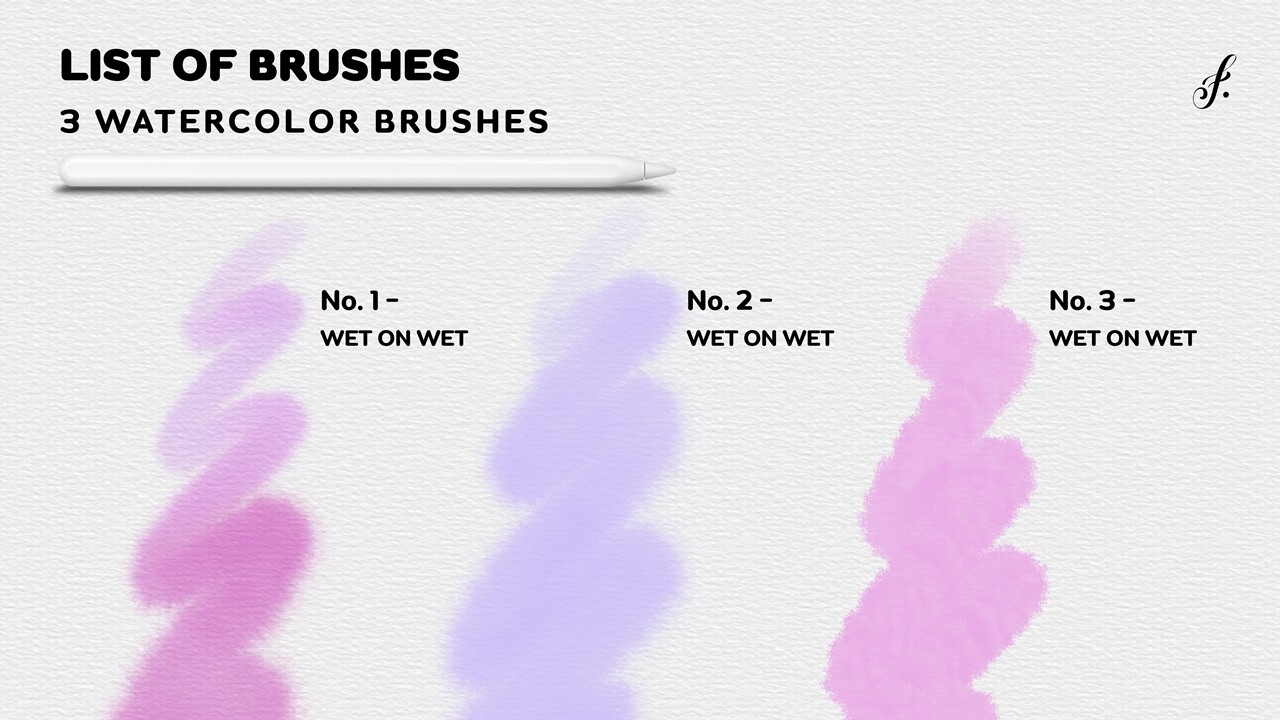 ArtStation - Watercolor Procreate Brushes | 3 Watercolor Brushes For ...
