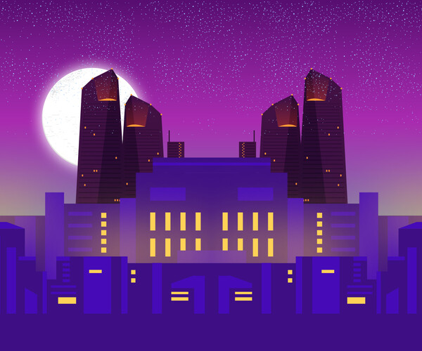 ArtStation - CITY PARALLAX GAME BACKGROUND | Game Assets