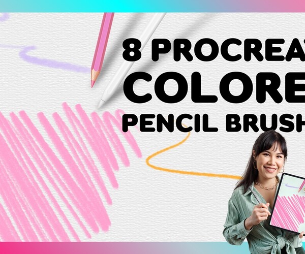 ArtStation - Pencil Brush For Procreate | 8 Procreate Colored Pencil ...