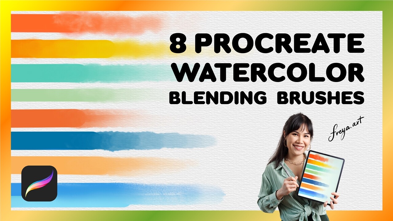 ArtStation - Blending Brush Procreate | 8 Procreate Watercolor Blending Brushes | Brushes