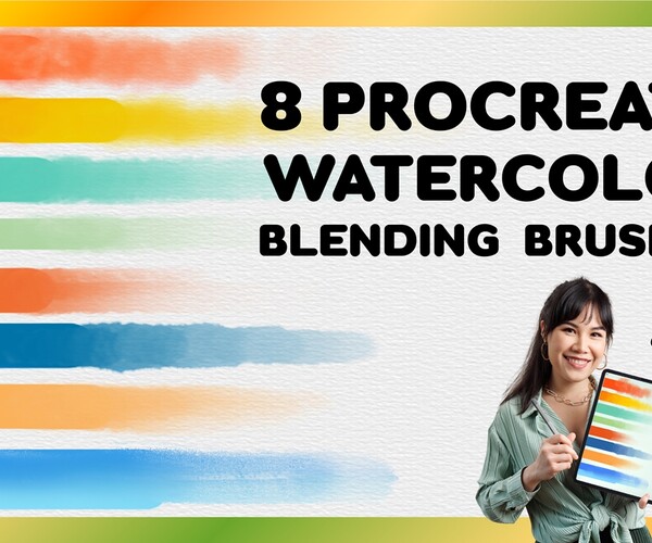 ArtStation - Blending Brush Procreate | 8 Procreate Watercolor Blending ...
