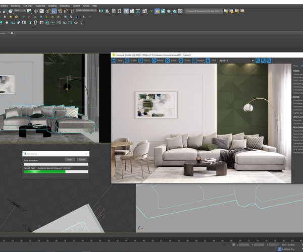 ArtStation - Interior scene livingroom 03 | Game Assets