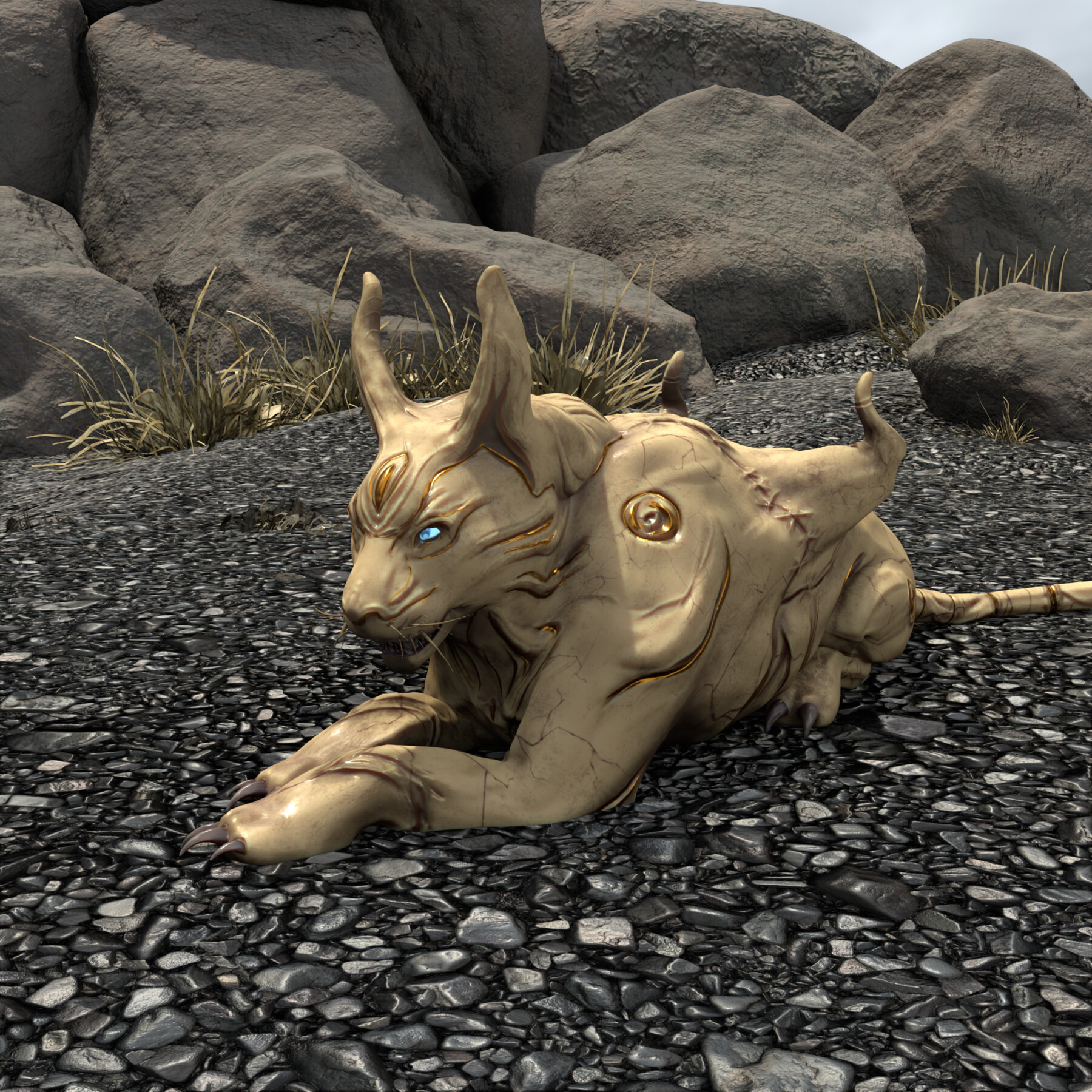 ArtStation - Alien Creature - Female Lion - Ngchipv | Game Assets