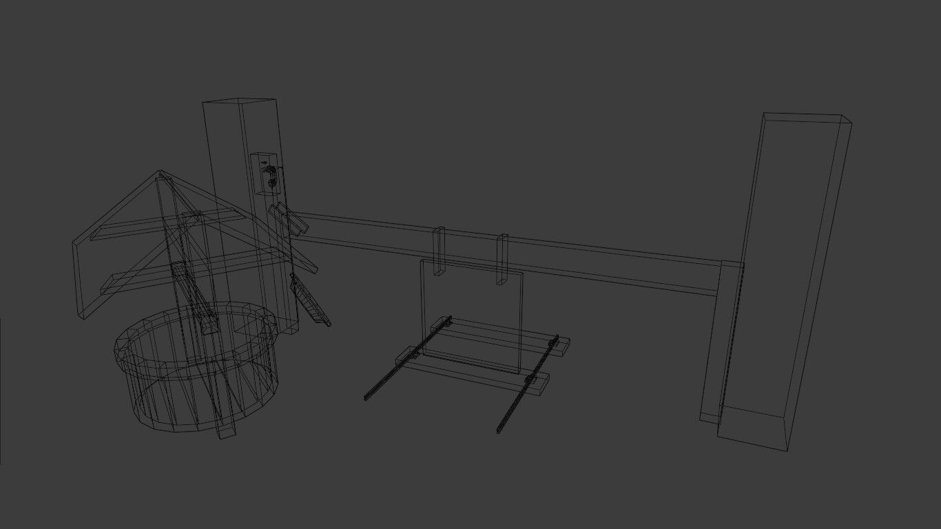 ArtStation - Railway props and well Low poly Game Ready | Game Assets