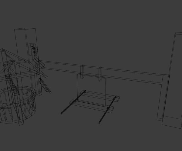 ArtStation - Railway props and well Low poly Game Ready | Game Assets