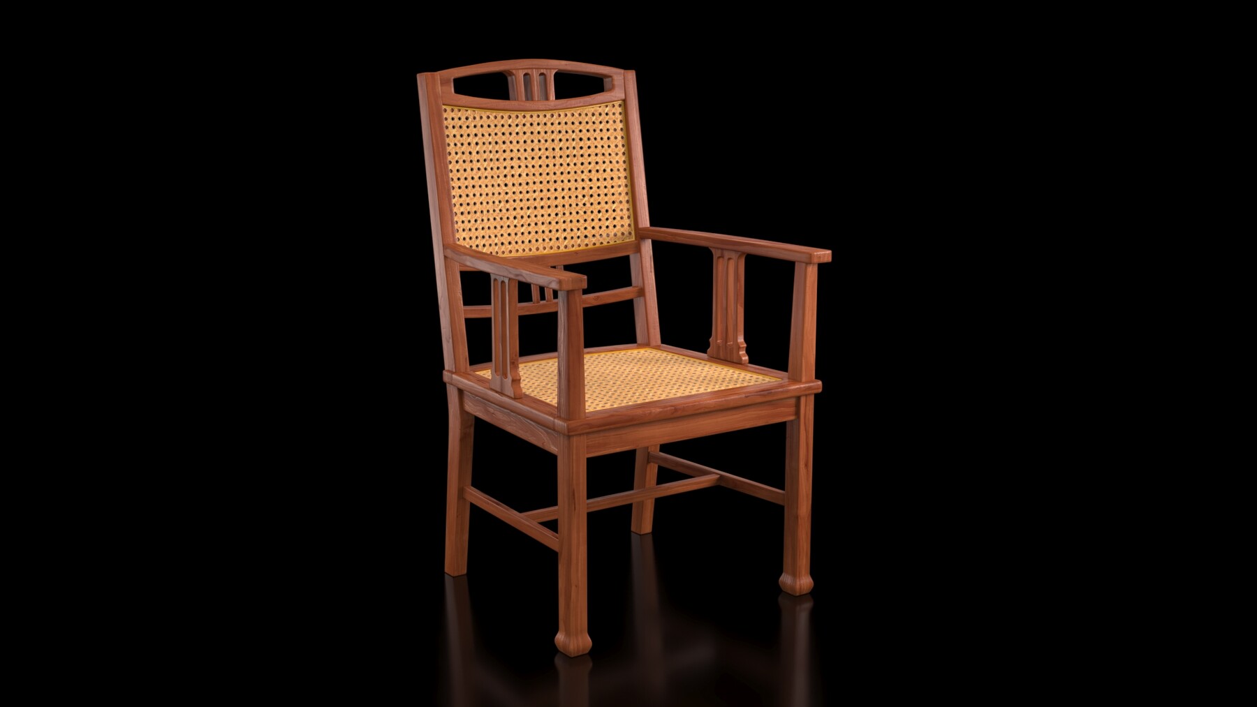 ArtStation - Dutch Colonial Javanese Teak Armchair | Resources