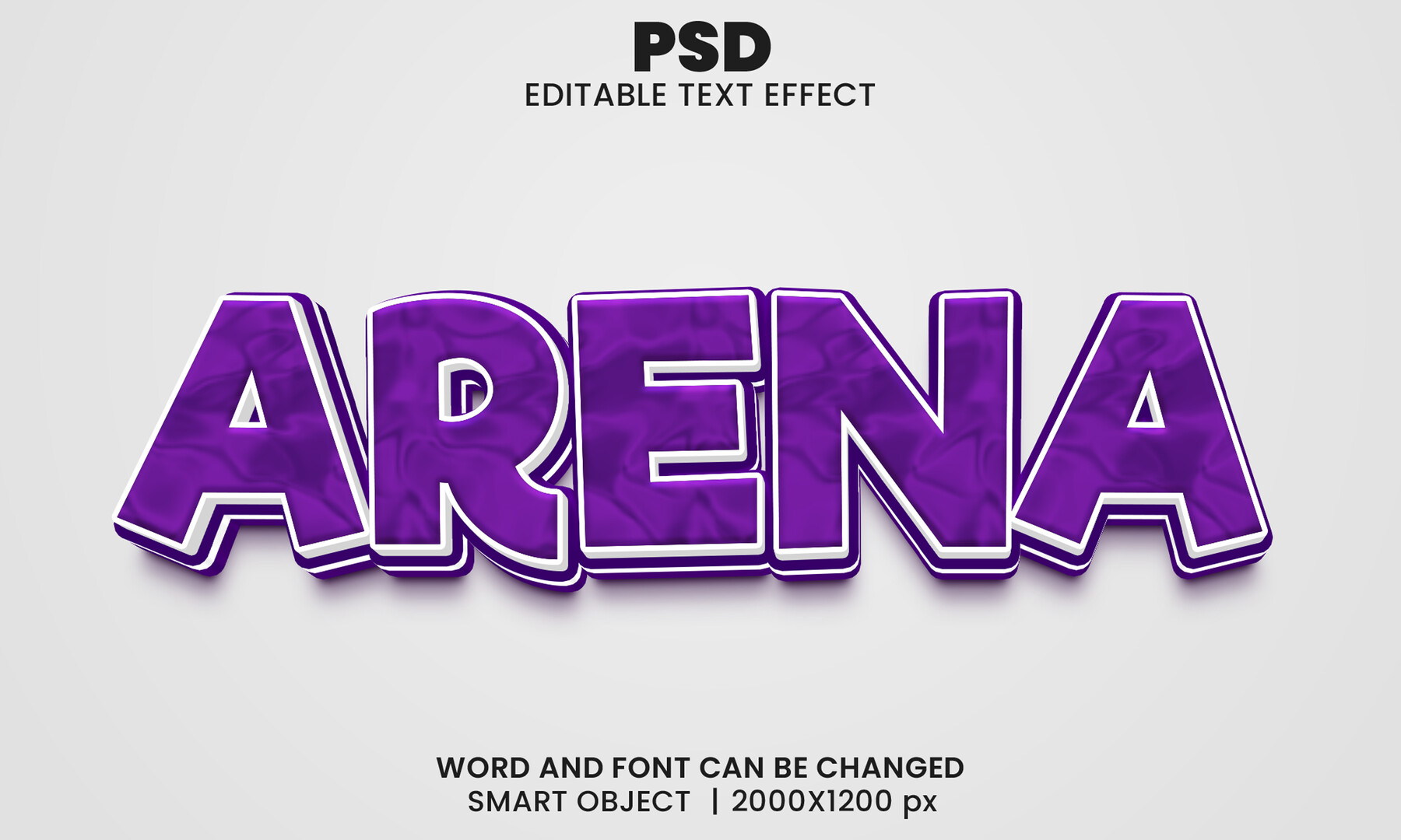 ArtStation - 3D Arena PSD fully editable text effect. Layer style PSD ...