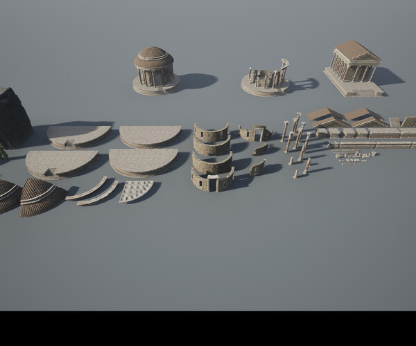 ArtStation - Roman Temple Ruins | Game Assets
