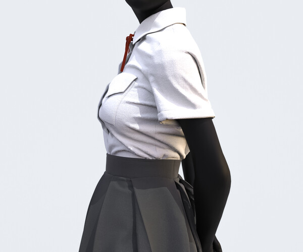 ArtStation - Realistic 3D Models Of School Uniforms | Game Assets