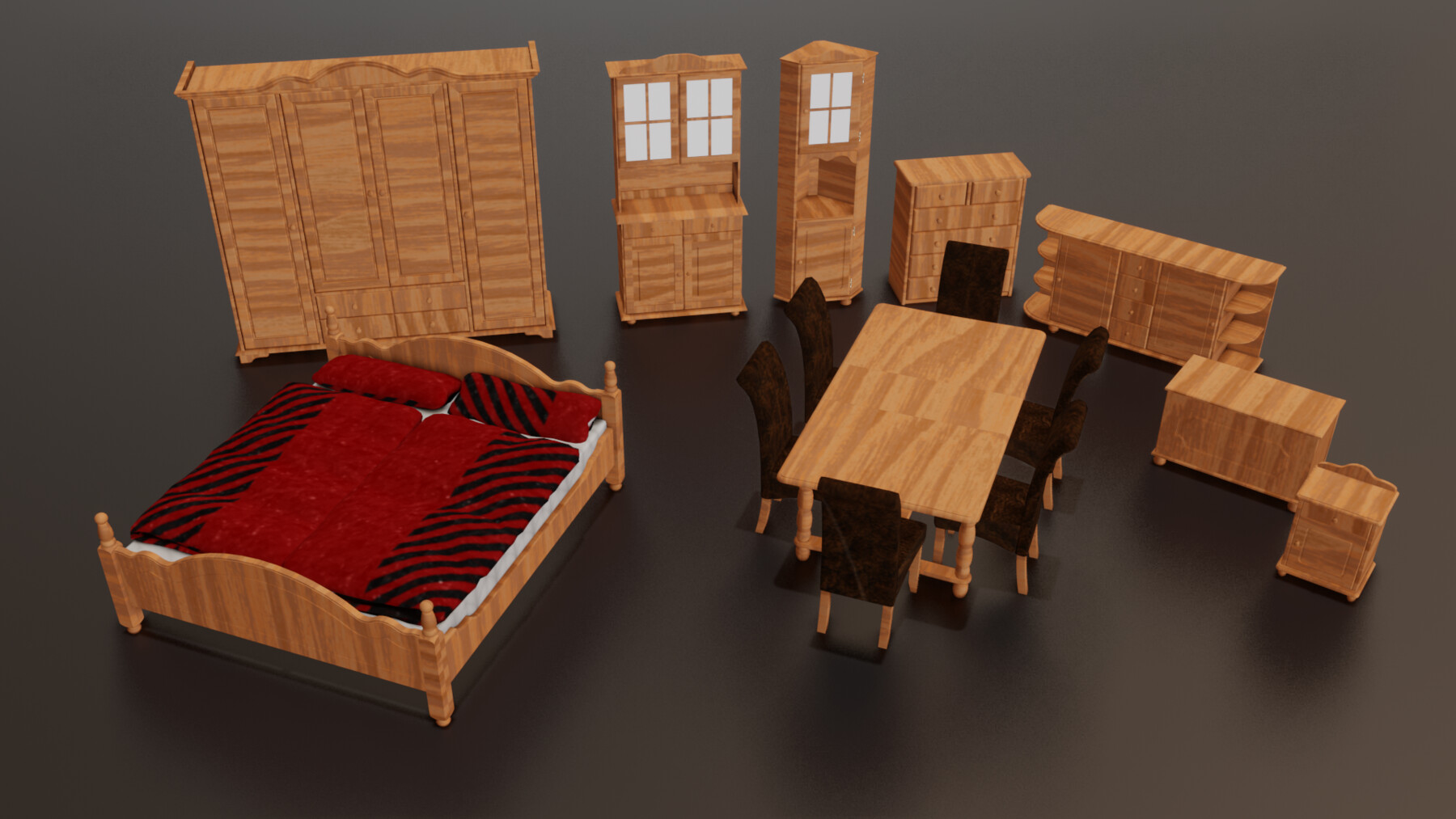 ArtStation - Furniture low poly game ready | Game Assets