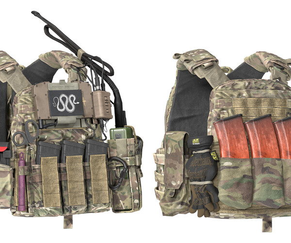 ArtStation - AVS PLATE CARRIER BUNDLE | Game Assets