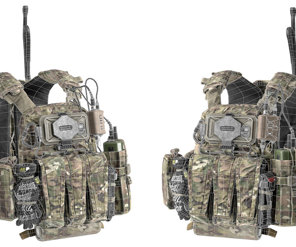 ArtStation - AVS PLATE CARRIER BUNDLE | Game Assets