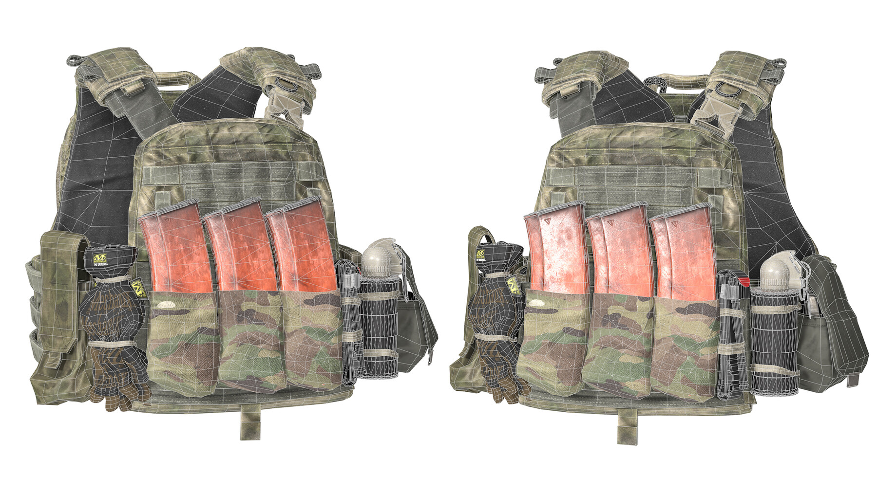 ArtStation - AVS PLATE CARRIER BUNDLE | Game Assets