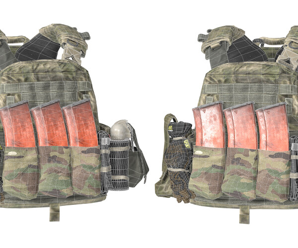 ArtStation - AVS PLATE CARRIER BUNDLE | Game Assets