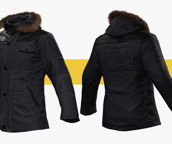 ArtStation - Coat Realistic 3D Rigged Low-poly 3D model | Game Assets