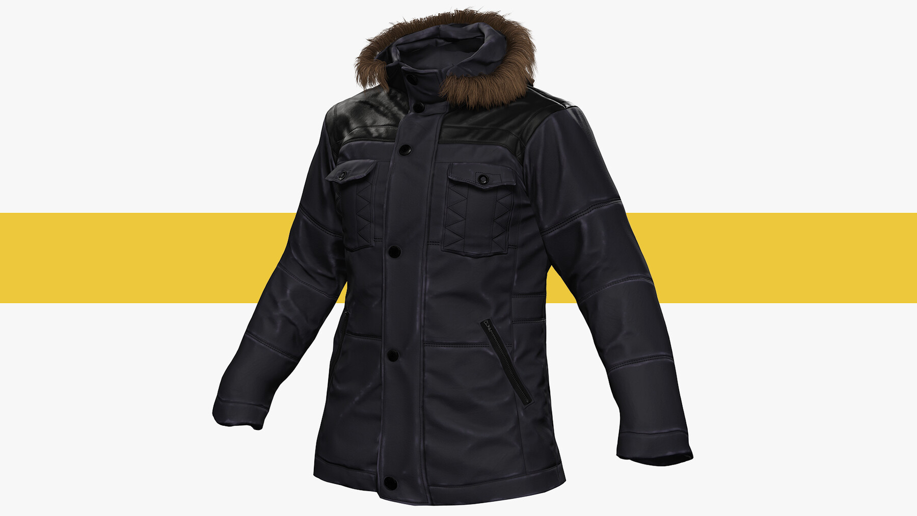 ArtStation - Coat Realistic 3D Rigged Low-poly 3D model | Game Assets