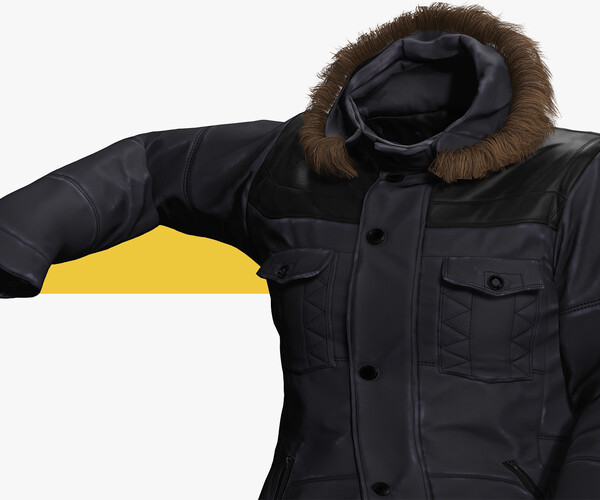 ArtStation - Coat Realistic 3D Rigged Low-poly 3D model | Game Assets