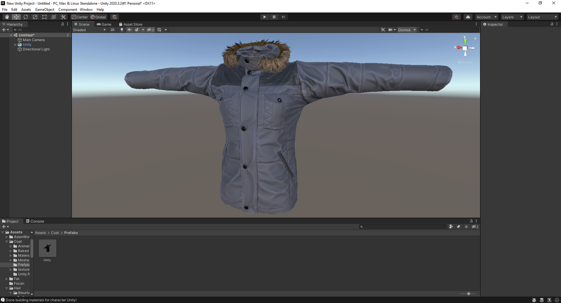 ArtStation - Coat Realistic 3D Rigged Low-poly 3D model | Game Assets
