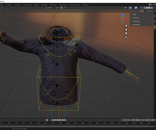 ArtStation - Coat Realistic 3D Rigged Low-poly 3D model | Game Assets