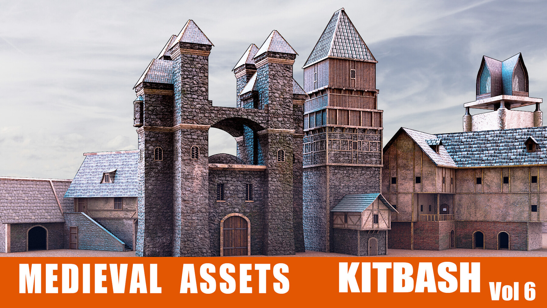 ArtStation - Kitbash Medieval Assets+Texures Vol 6 | Game Assets