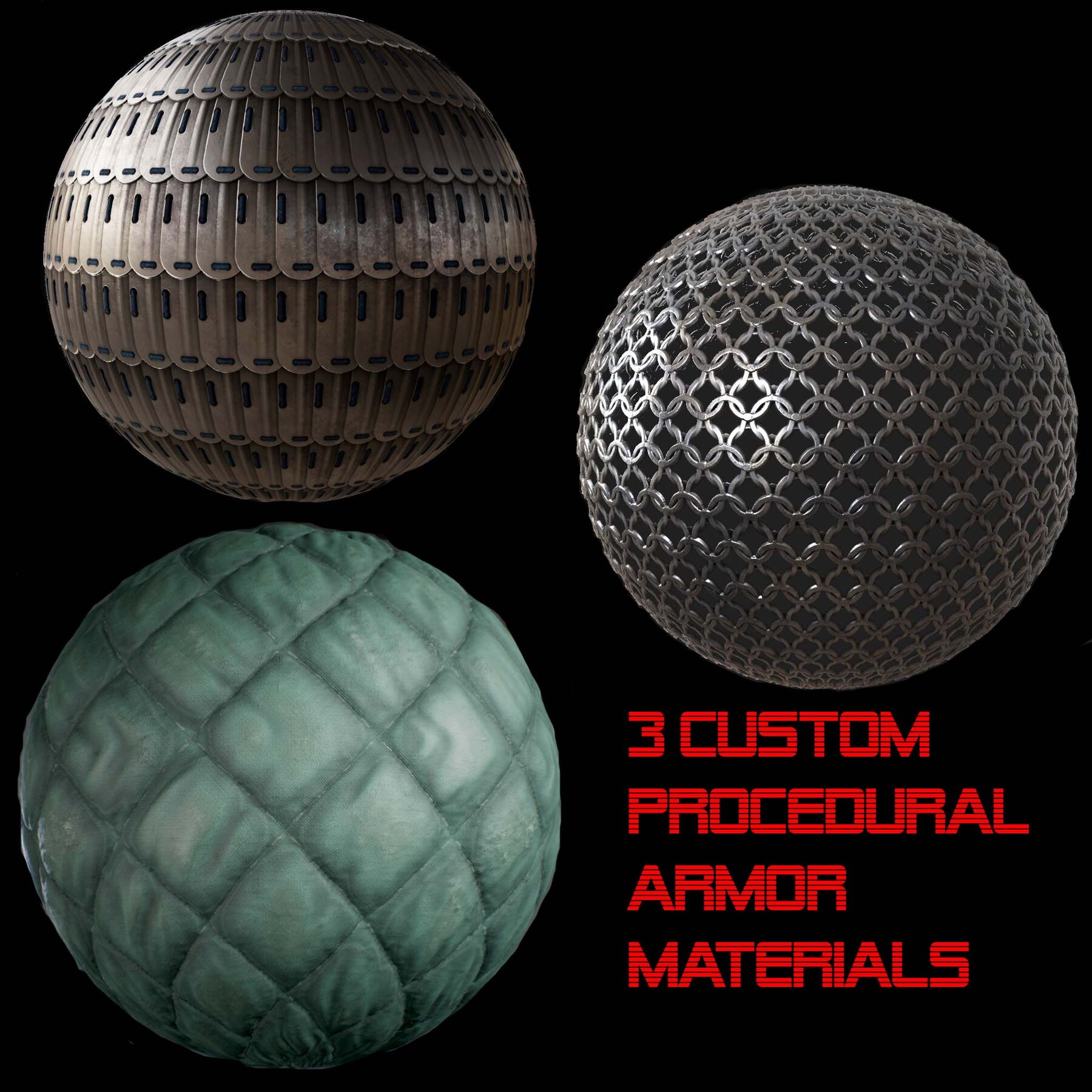 ArtStation - 3 Composite armor materials | Game Assets