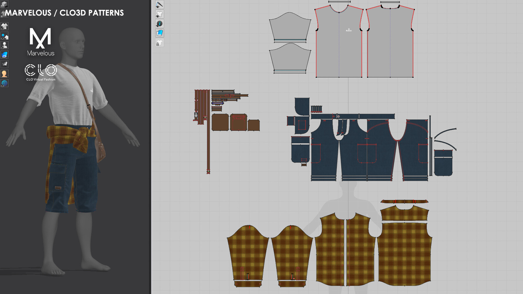 ArtStation - Men's Outfit 3 - Marvelous / CLO Project file +Video ...