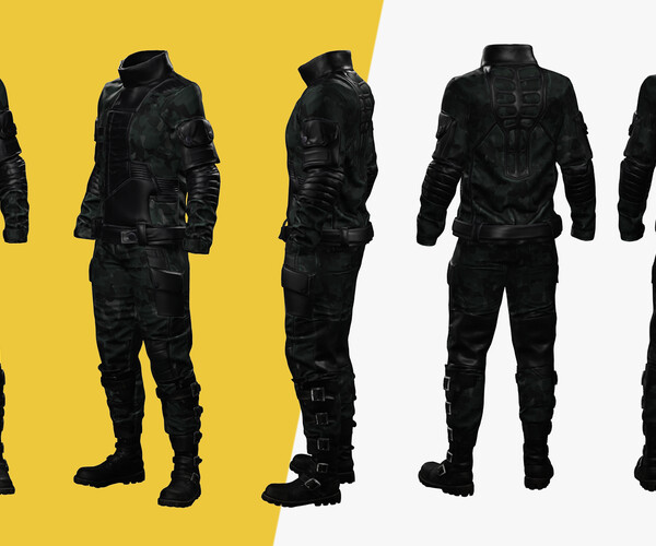 ArtStation - Rigged Outfit Low-poly 3D model | Game Assets