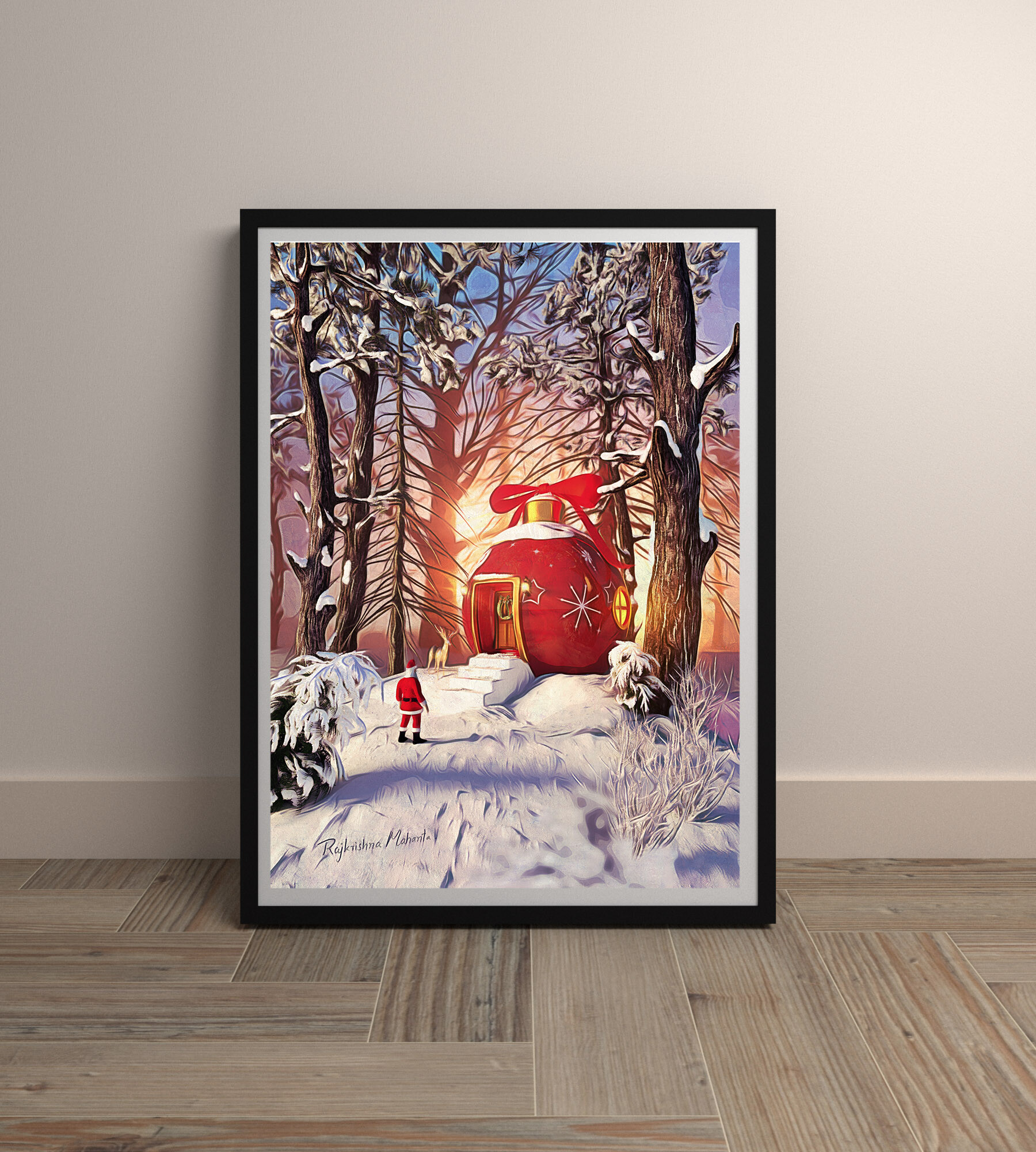 ArtStation - Christmas Santa Claus House Art | Artworks