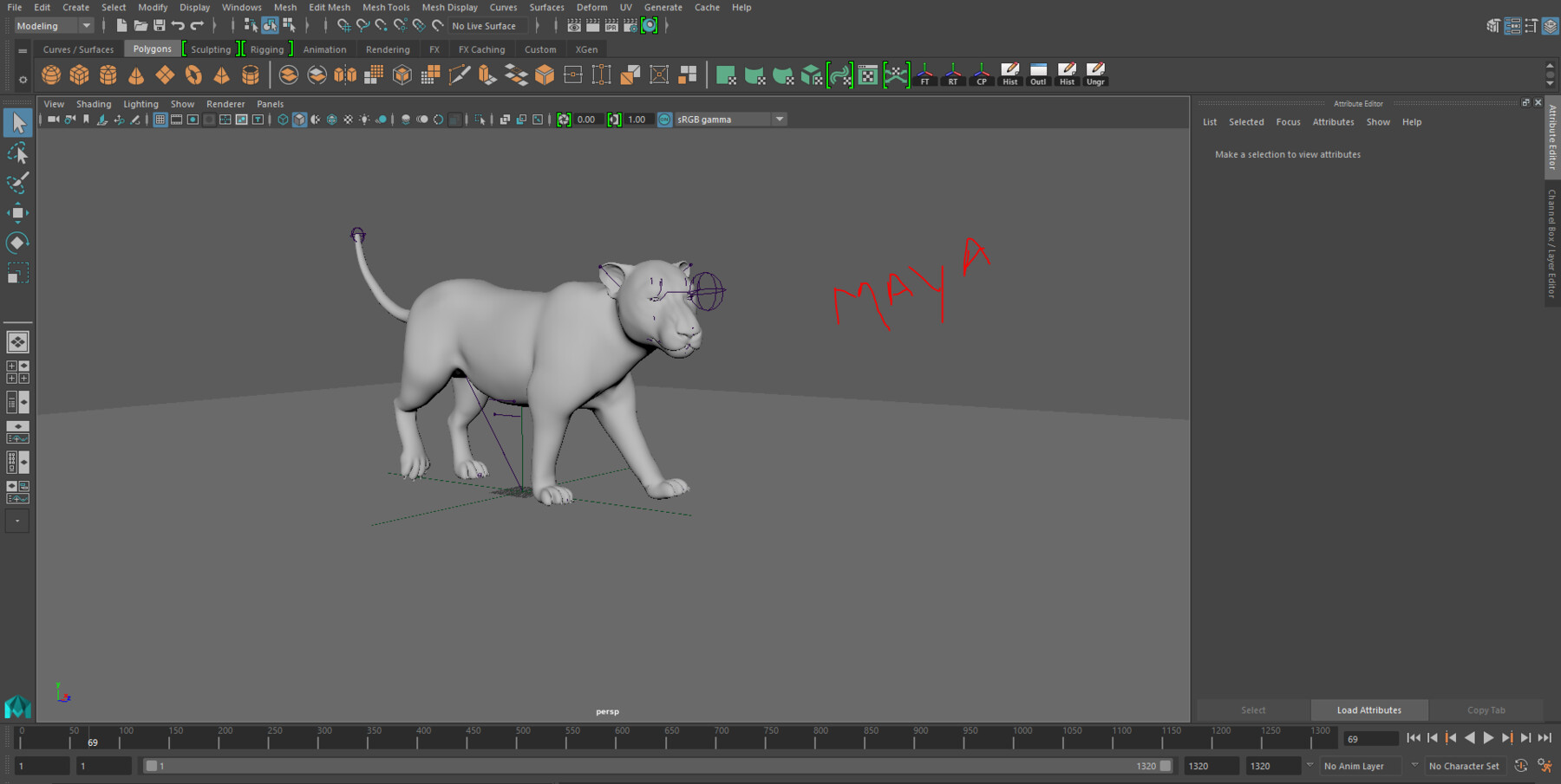 ArtStation - Fur Lion Rigged and Animation in Blender | Game Assets
