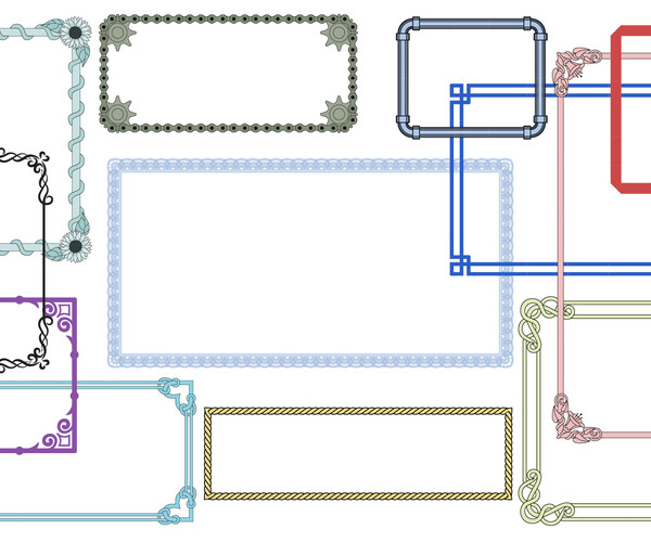 ArtStation - Frame Brushes for Adobe Illustrator | Brushes
